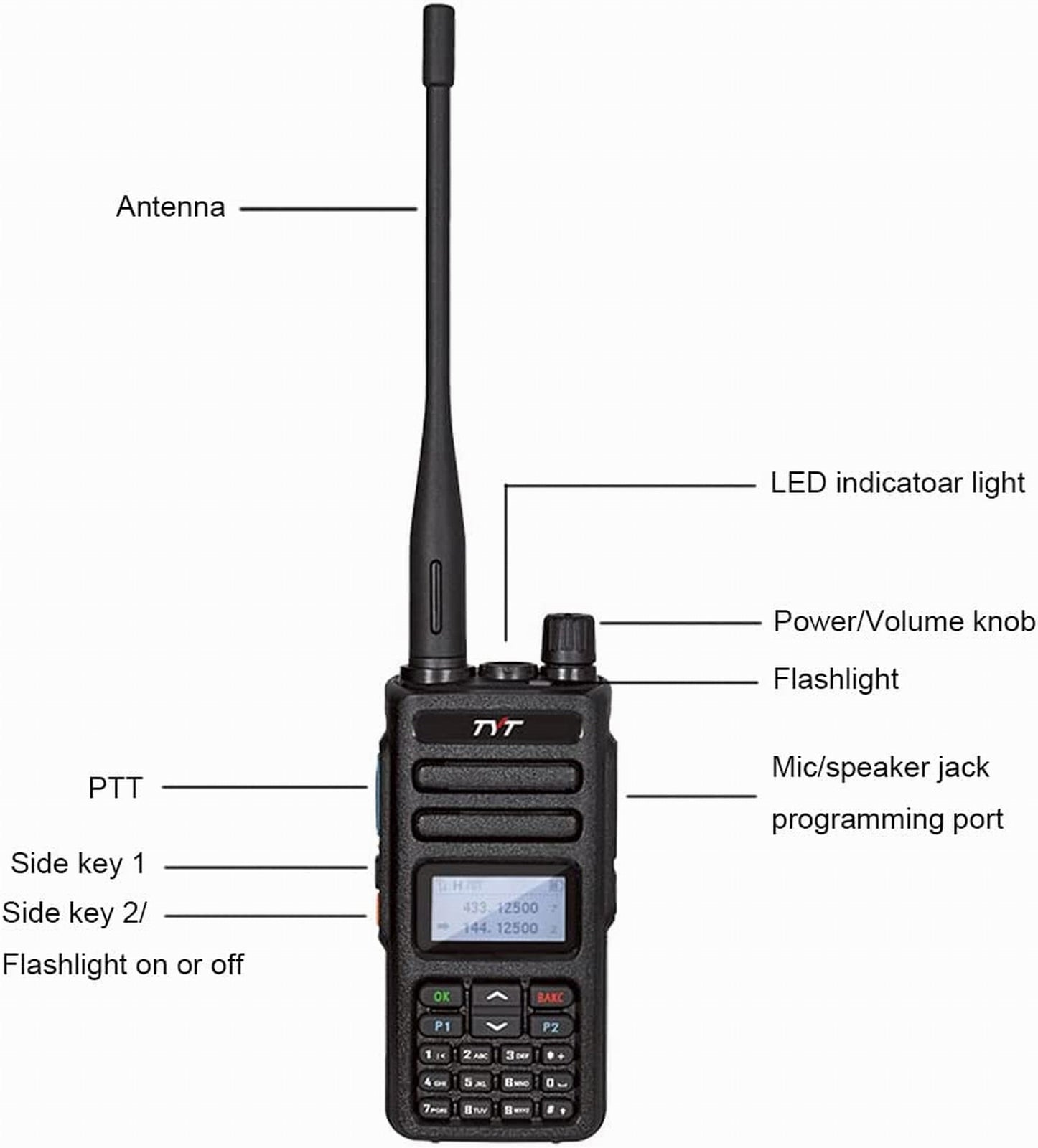 TYT MD-750 dmr two way radio 5w dual time slot dual band uhf/vhf ic ce